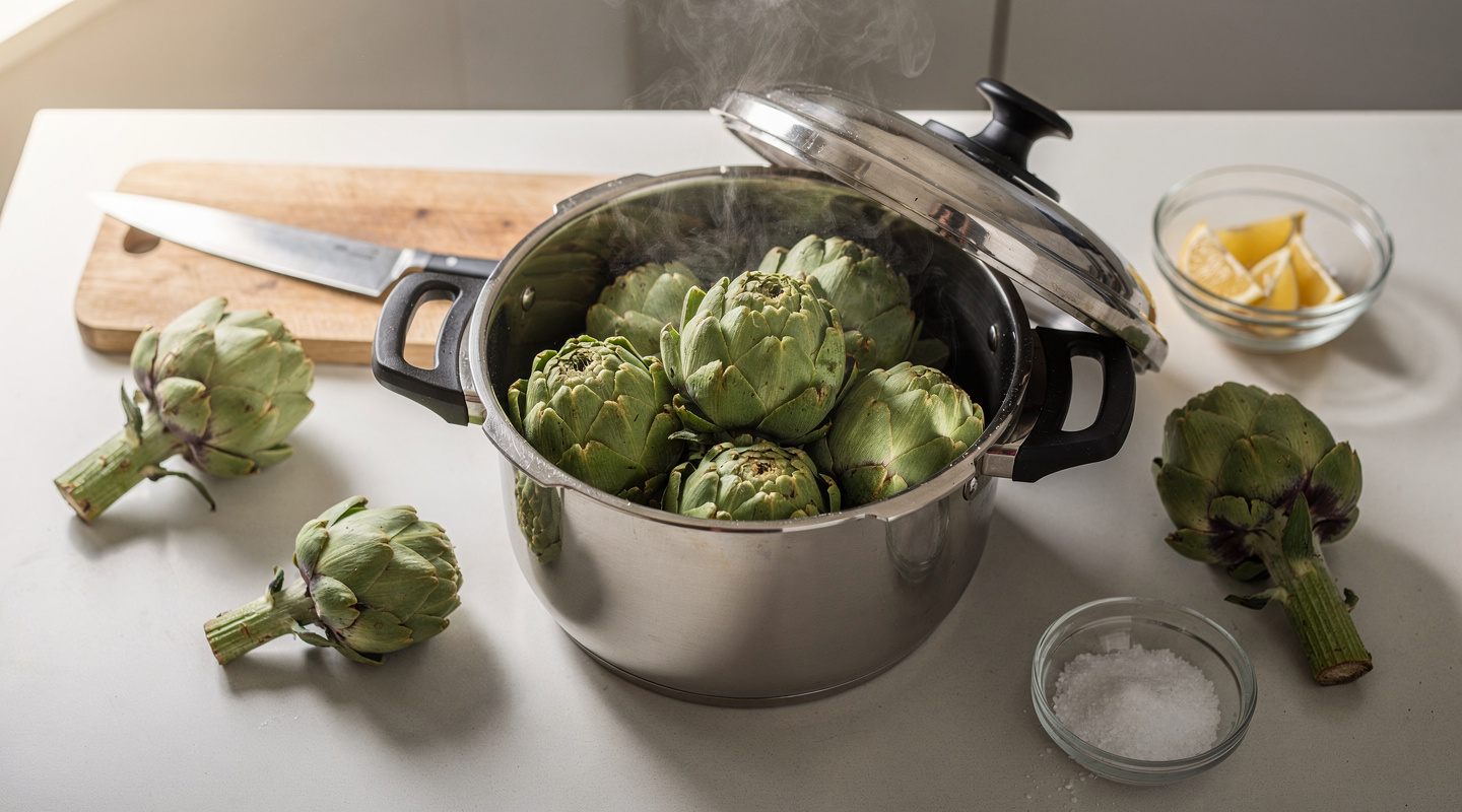 Cooking time for artichokes in a Seb Clipso pressure cooker